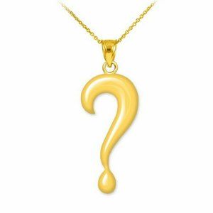 Element Shine | Jewelry | 4k Solid Real Yellow Gold Question Mark ...